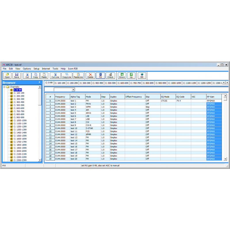 ARC-R15 software for Icom IC-R15 receiver