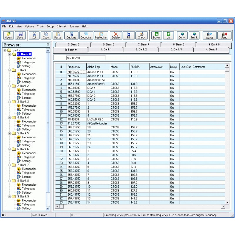 ARC96 software for PRO-96/2096 software download