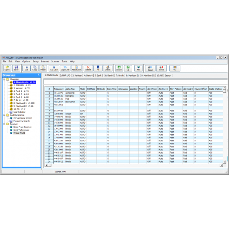 ARC260 software for Uniden BCD160DN and BCD260DN